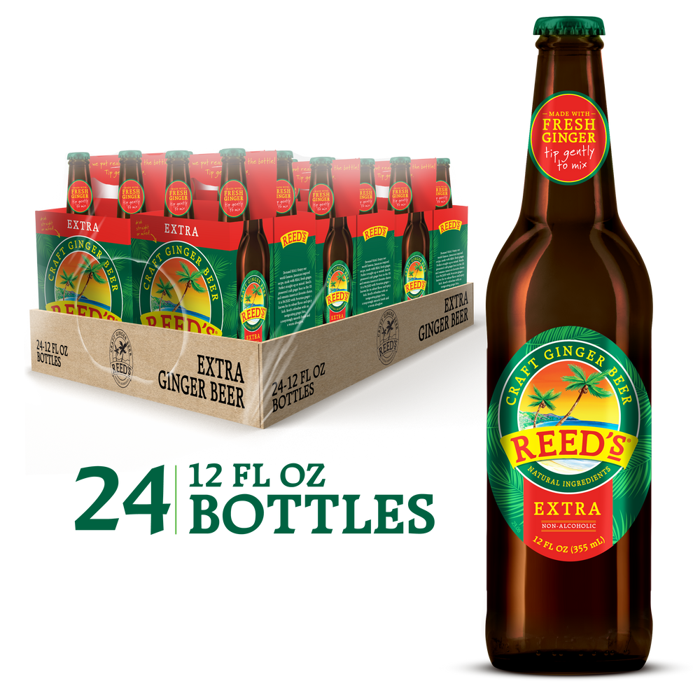 Reed's Extra Ginger Beer 24 Pack - Glass Bottles - Drink Reed's – Reed ...