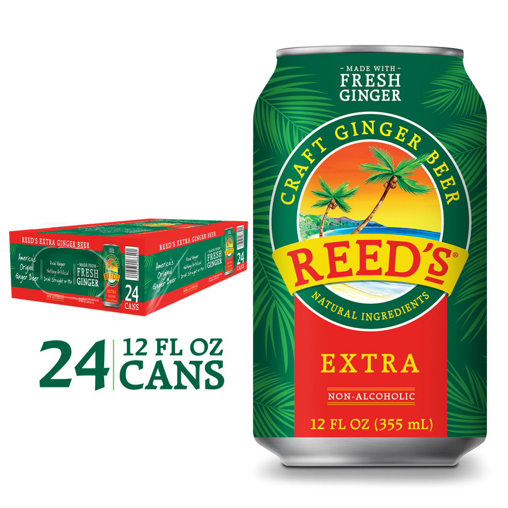 Reed's Extra Ginger Beer 24 Pack - Cans - Drink Reed's – Reed's Inc.