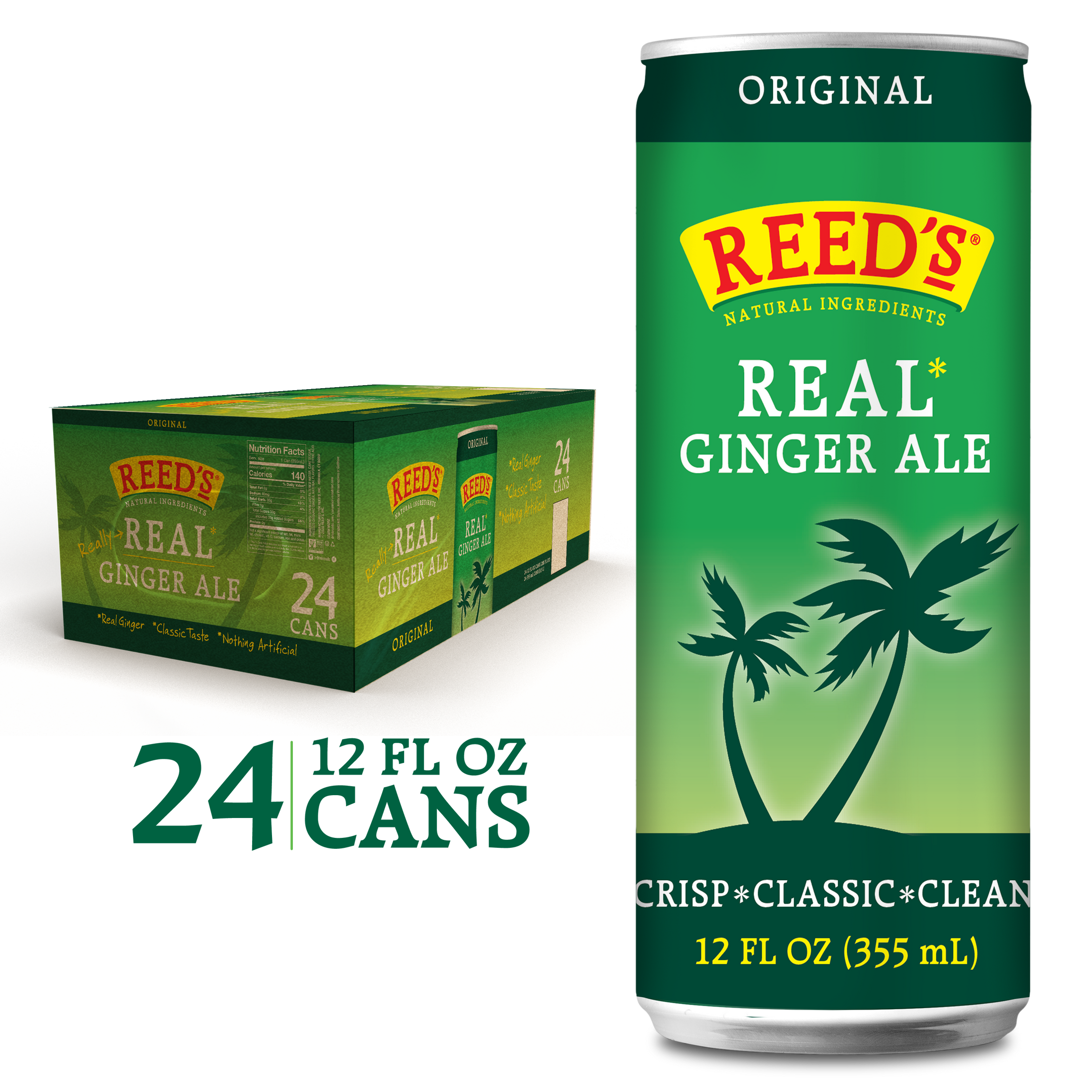 Reed's Real Ginger Ale 24 Pack - Cans - Drink Reed's – Reed's Inc.